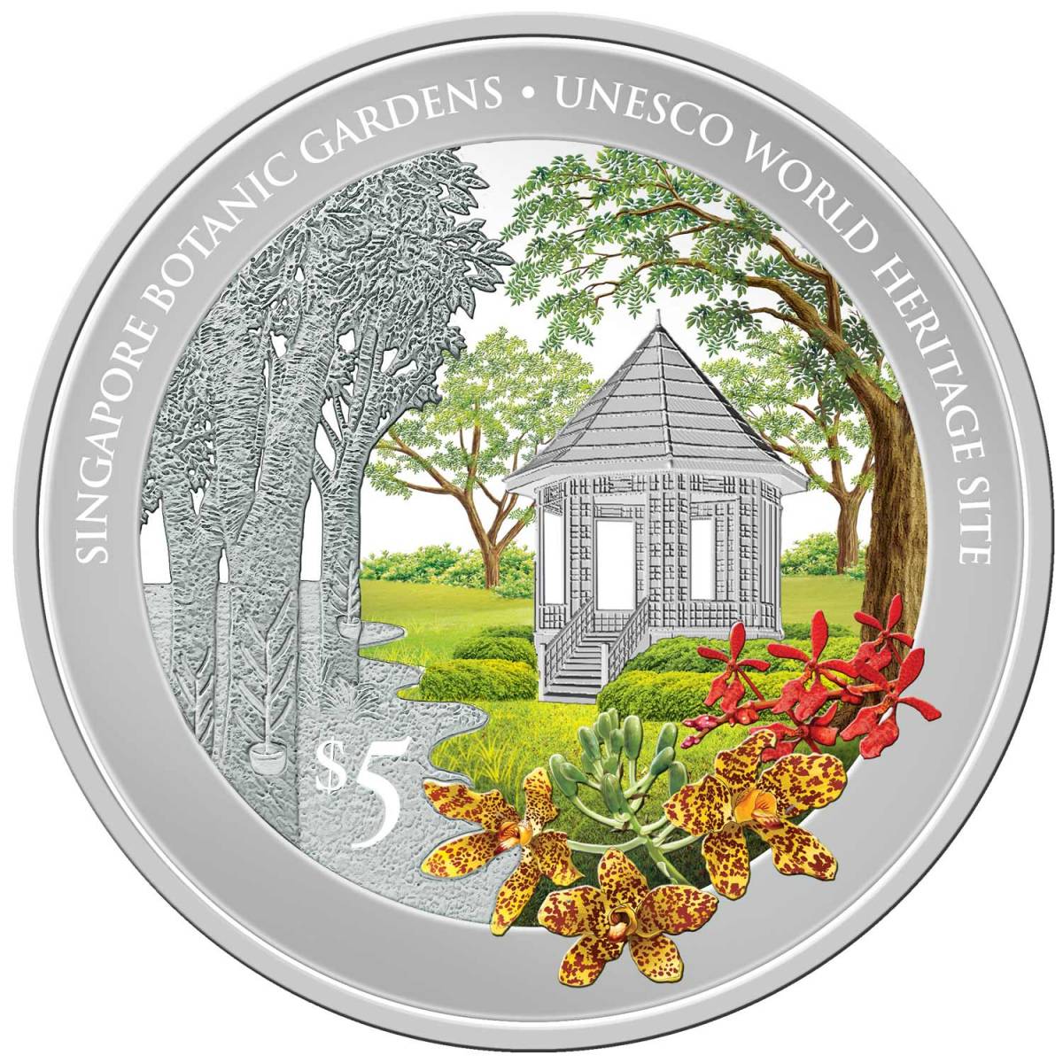 Silver coin marks the Singapore Botanical Gardens new UNESCO status ...