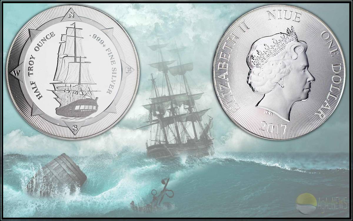 HMS Bounty silver bullion coin adds a smaller half-ounce sibling to the ...