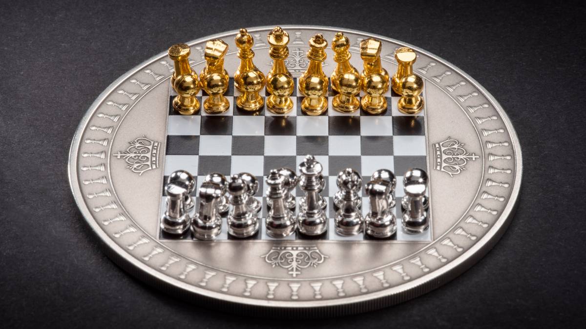 Forget a coin about chess when you can have chess on a coin! Art Mint ...