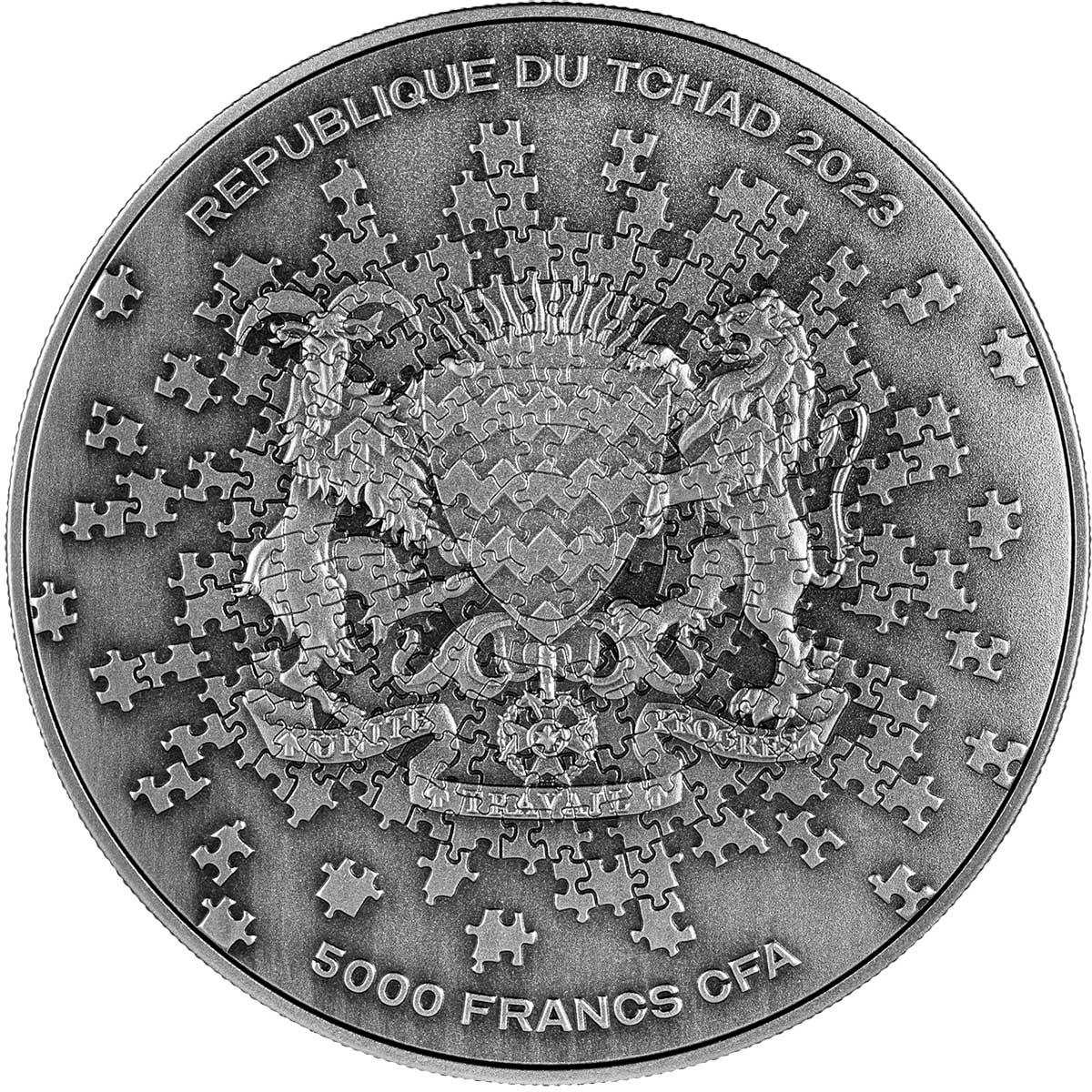 Moon Puzzle silver coin (2023 Precious Metal Collectors) - AgAuNEWS