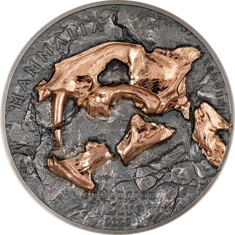Evolution of Life: Nimravidae silver and gold coins (2023 CIT Coin ...
