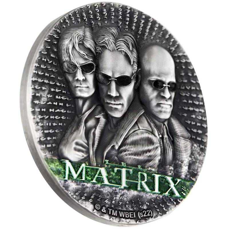 The Matrix returns with a classic high-relief, triple-portrait design ...