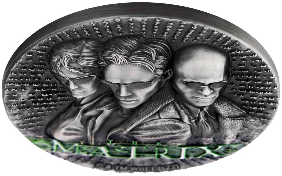 The Matrix returns with a classic high-relief, triple-portrait design ...