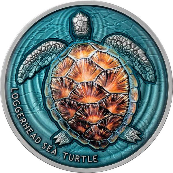 Lifelong Journey: Loggerhead Sea Turtle silver coin (2023 Mint XXI ...