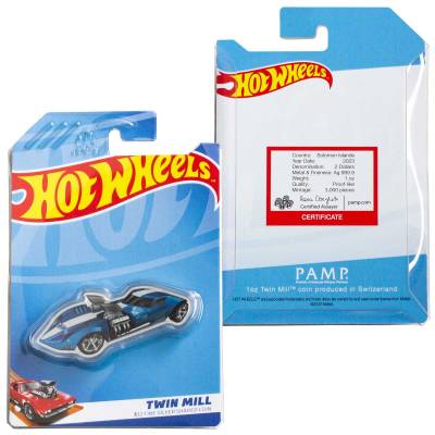 Hot Wheels Twin Mill 1oz silver coin (2023 MTB / PAMP) - AgAuNEWS