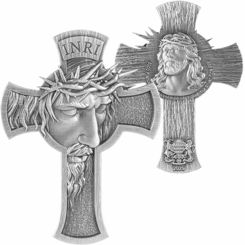 Jesus Cross 1oz silver coin (2025 Precious Metal Collectors) - AgAuNEWS